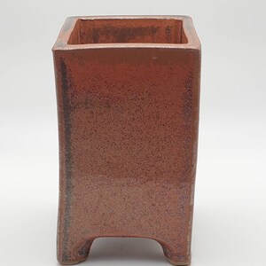 Vintage Rectangular Footed Art Pottery Vase - Etsy