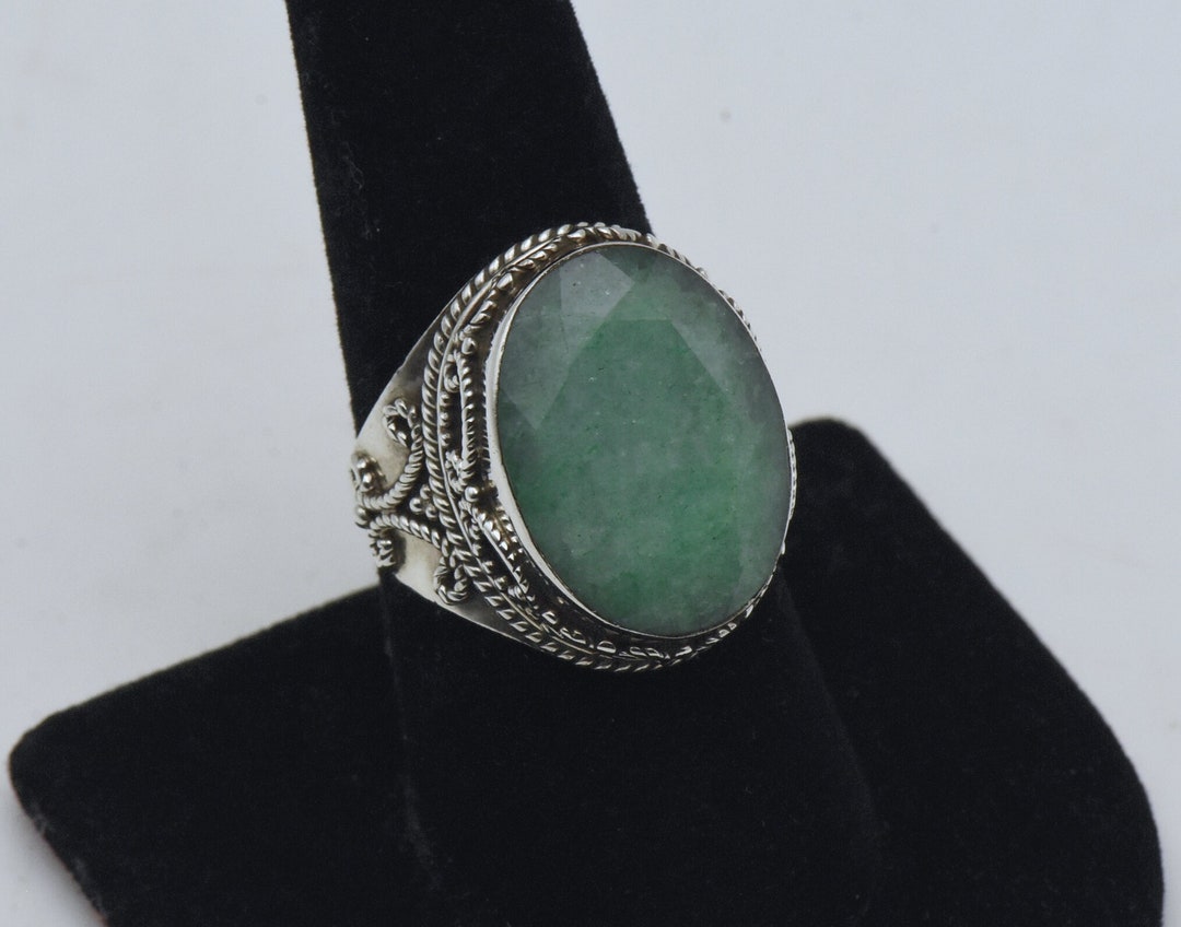 Vintage Dyed Quartzite Sterling Silver Ring - Size 7.75 - Etsy
