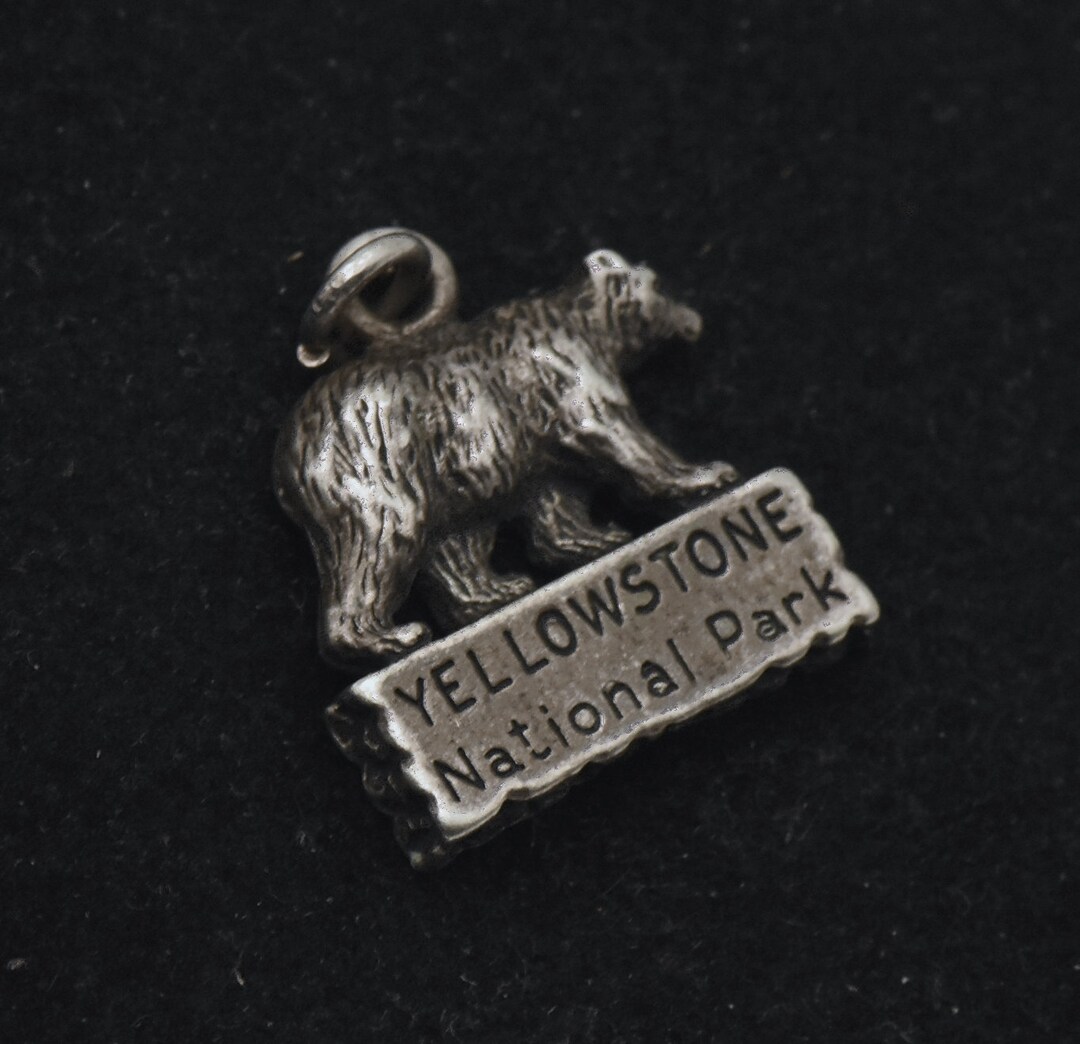 Vintage Sterling Silver Yellowstone National Park Bear Charm - Etsy