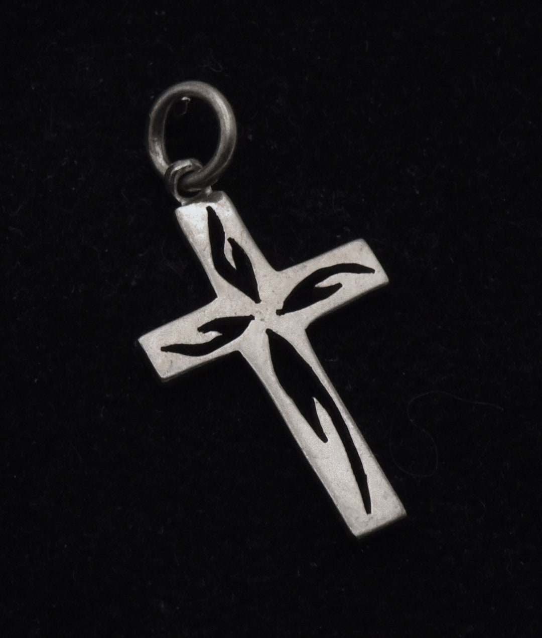 Vintage Sterling Silver Flaming Cross Pendant - Etsy