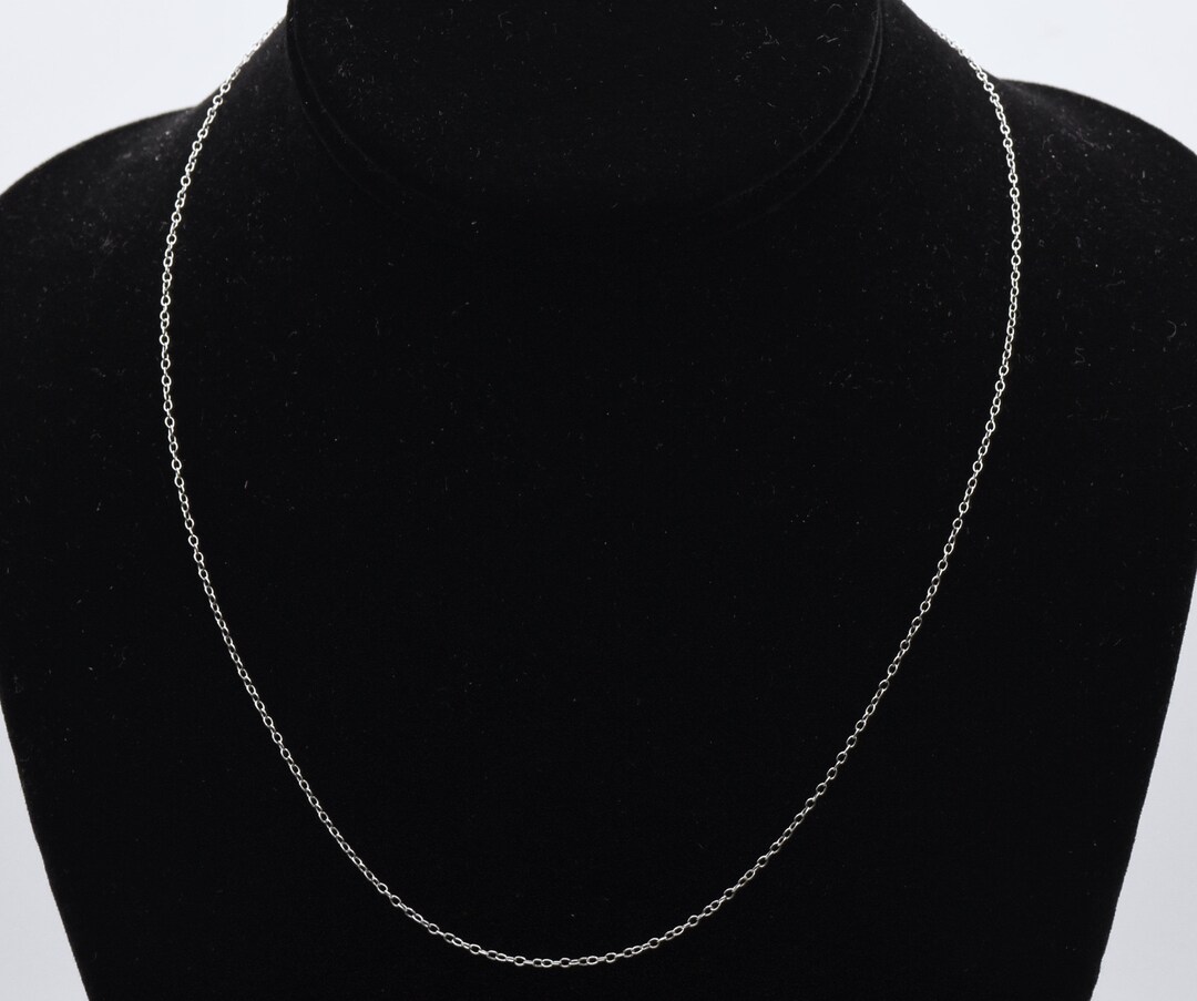 Vintage Sterling Silver Rolo Link Chain Necklace - 18.25" - Etsy