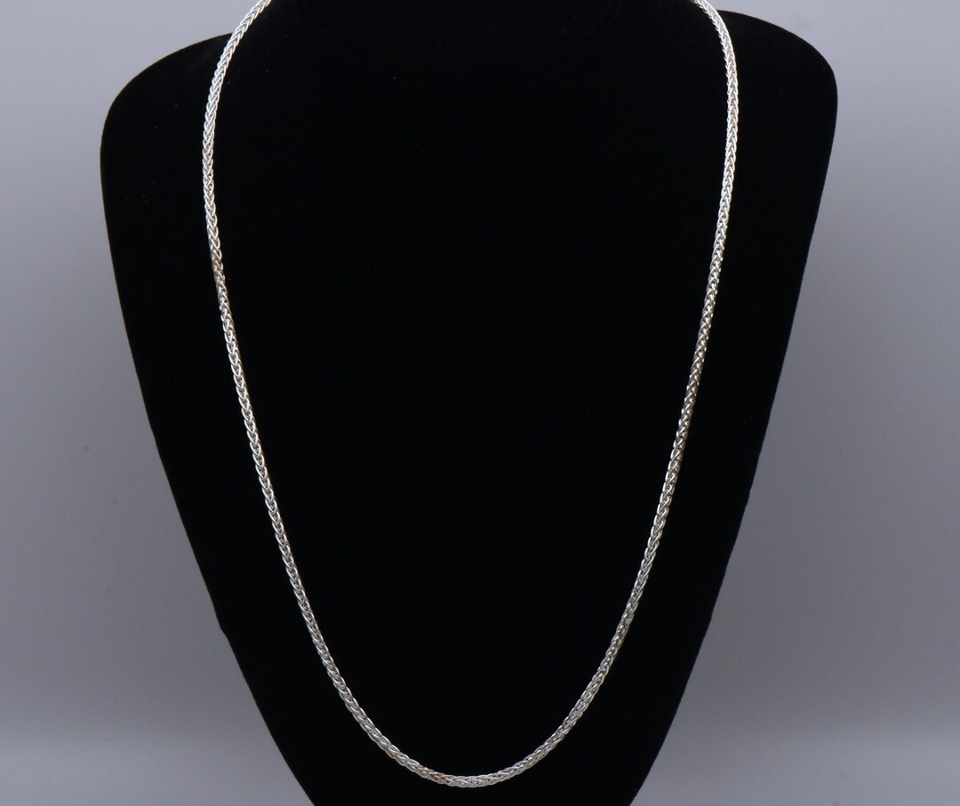 Milor Stunning Vintage Italian 950 Silver Foxtail Chain - Etsy