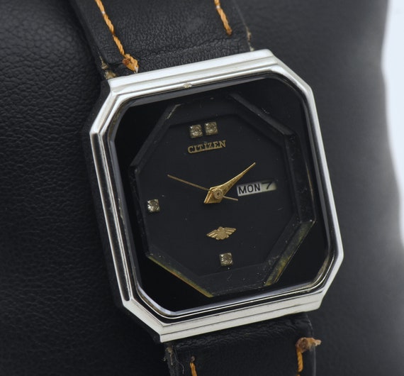 Citizen - Vintage Automatic 21 Jewels Leather Band Wr… - Gem