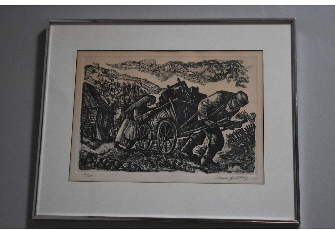 Chaim Goldberg - Limited Edition Signed Shtetl Lithograph - Etsy