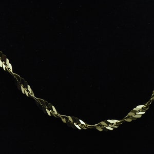 Vintage Italian Green Tone Sterling Silver Tinsel Link Chain Necklace ...