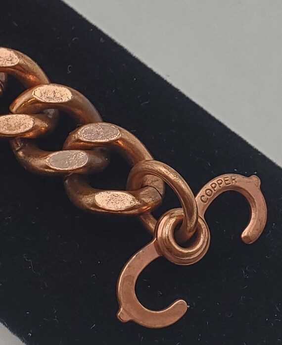 Heavy Vintage Copper Curb Link Chain - 10" - Gem