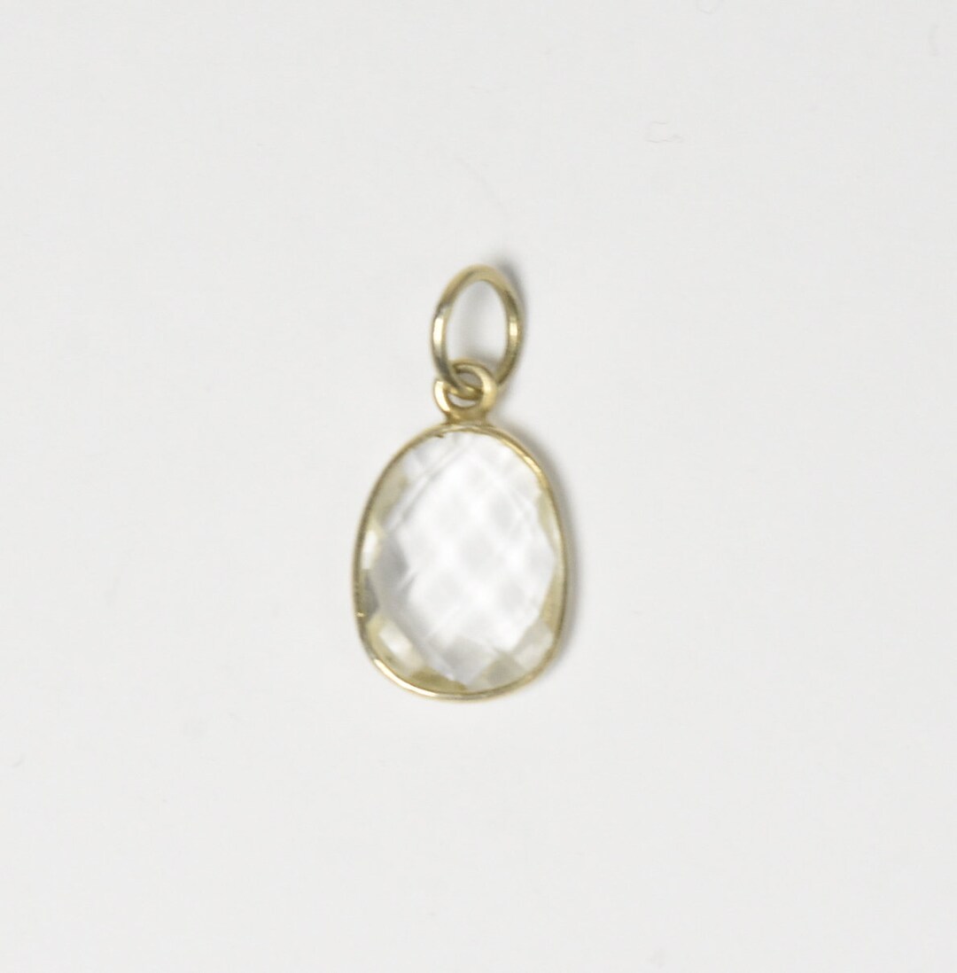 Checkerboard Faceted Quartz Crystal Pendant - Etsy