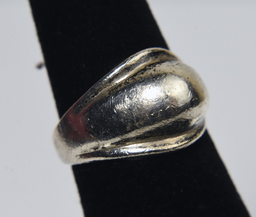 Vintage Solid Sterling Silver Mexican Dome Band Ring - Size 4.75 - Etsy