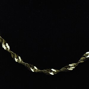 Vintage Italian Green Tone Sterling Silver Tinsel Link Chain Necklace ...