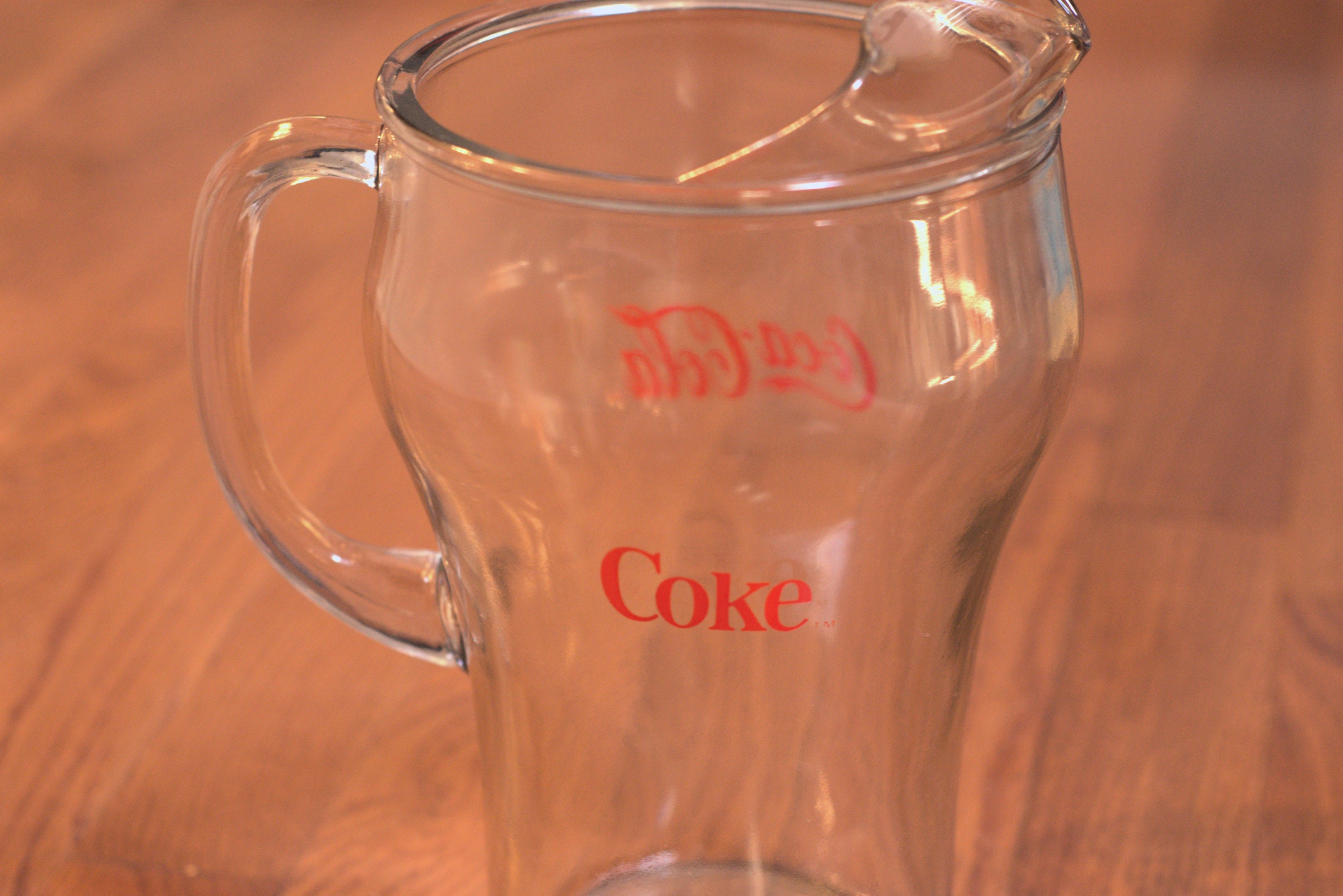 Vintage Coca-cola Glass Pitcher - Etsy
