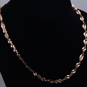 Vintage Italian Copper Tone Sterling Silver Tinsel Link Necklace - 18 ...