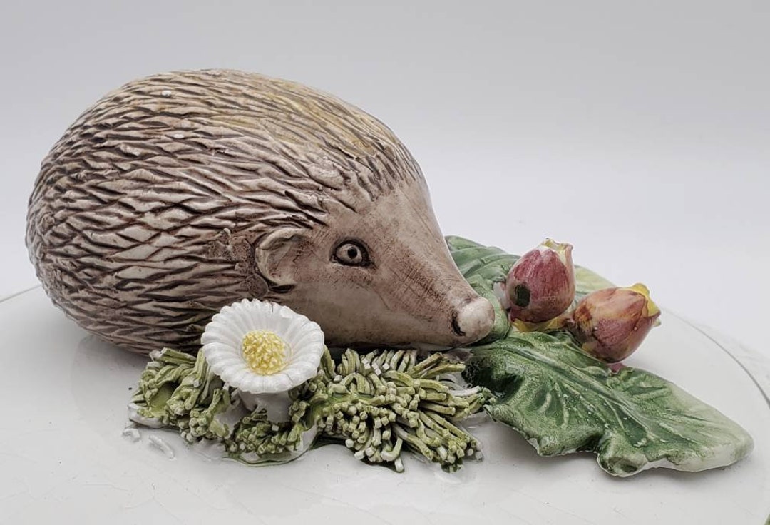 Vintage Hedgehog Hand Decorated Italian Ceramic Lidded Dish - Etsy