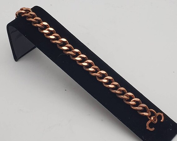 Heavy Vintage Copper Curb Link Chain - 10" - Gem