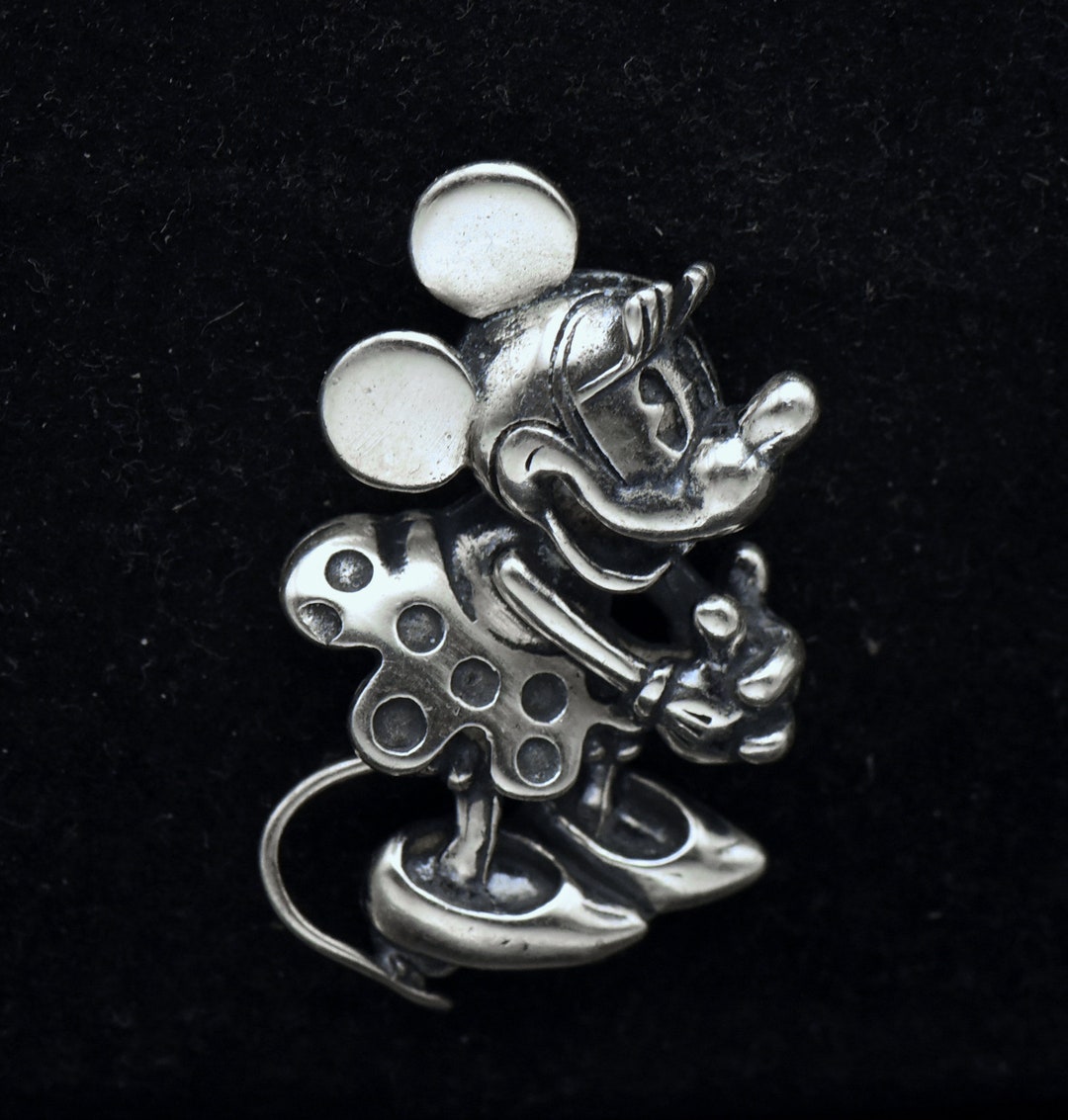 Disney Vintage Sterling Silver Minnie Mouse Lapel Pin - Etsy