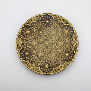 Vintage Metal Stunning Carved Designs Dish - Etsy