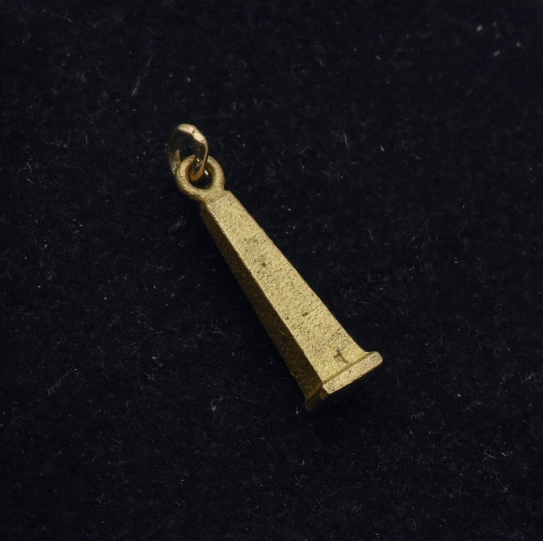 Vintage Washington Monument Brass Charm - Etsy