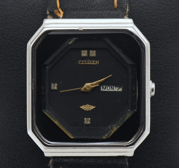 Citizen - Vintage Automatic 21 Jewels Leather Band Wr… - Gem