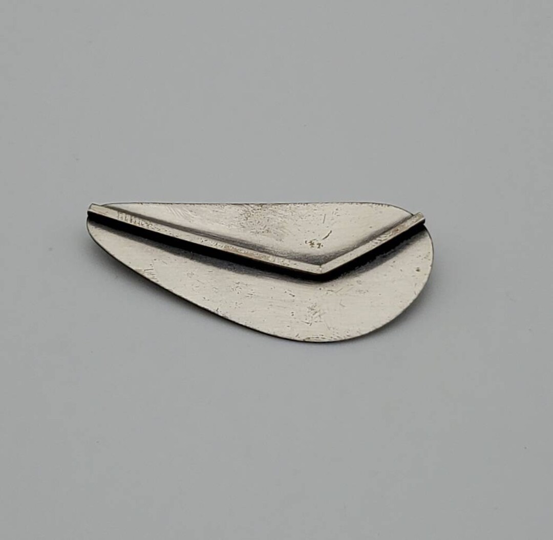 Broche de conception asymétrique moderne en argent sterling - Etsy France