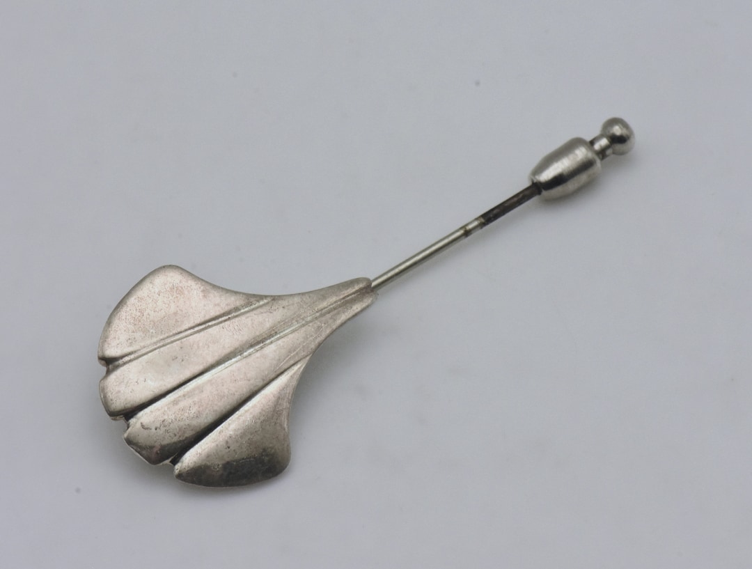 Vintage Sterling Silver Scallop Shell Stick Pin - Etsy