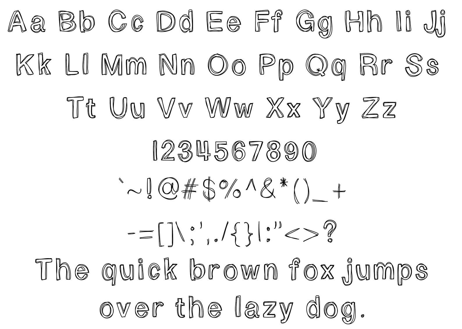 Bulky Sketch - A Handwritten Font - Etsy