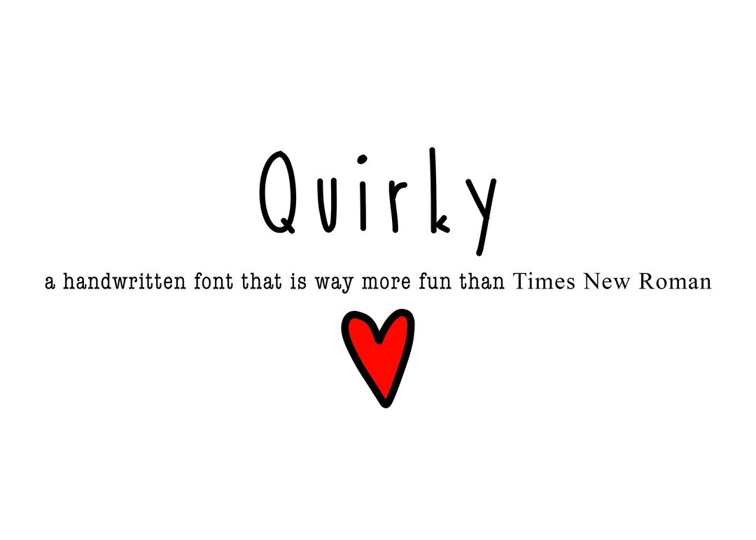 Quirky- A Handwritten Font - Etsy