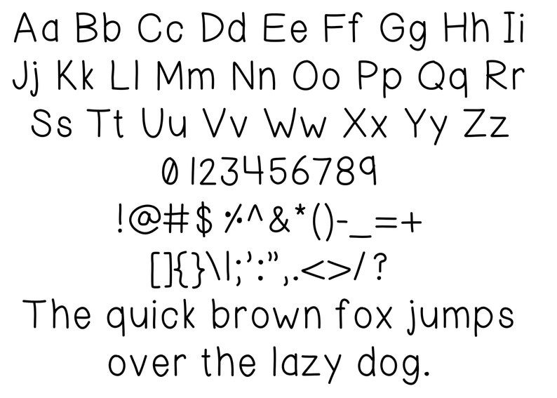 Anchor Chart A Handwritten Print Font - Etsy