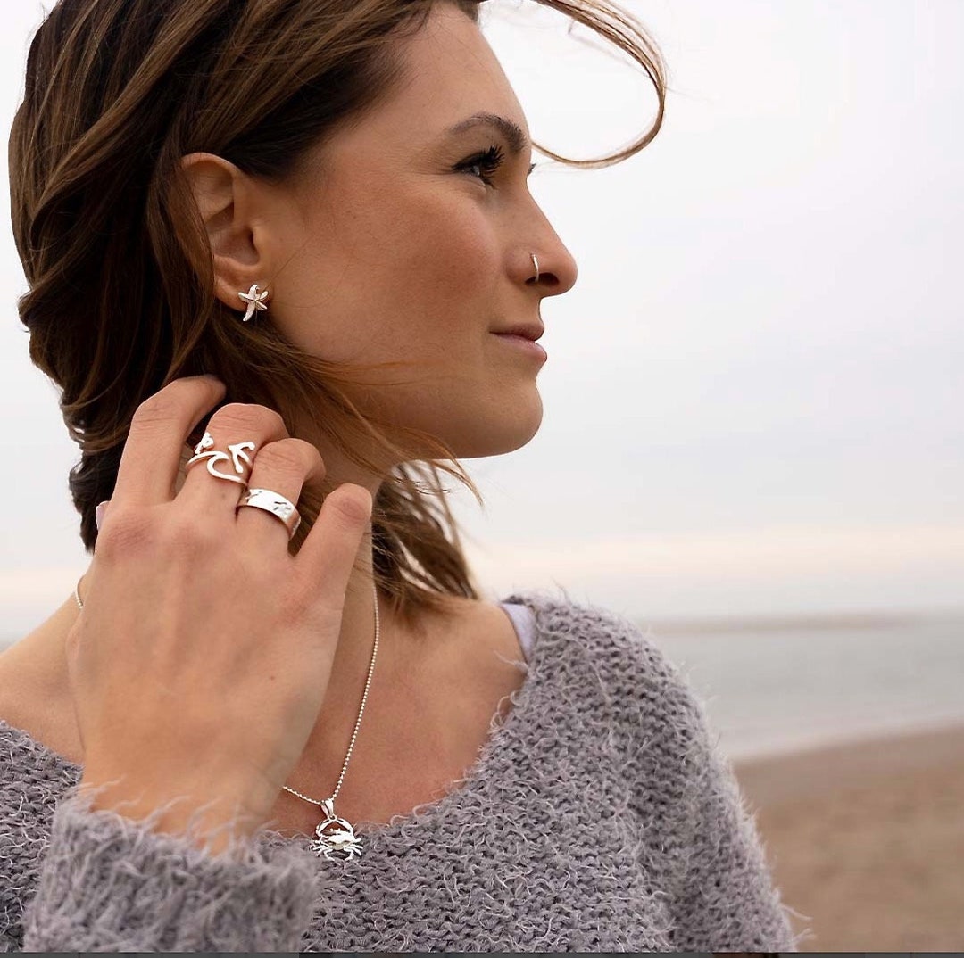 Ring Anchor Silver Anchor Ring 925 Sterling Silver Ebb and Flow - Etsy