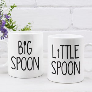 Gifts for Couples, Big Spoon Little Spoon Mug Set Spooning Anniversary ...