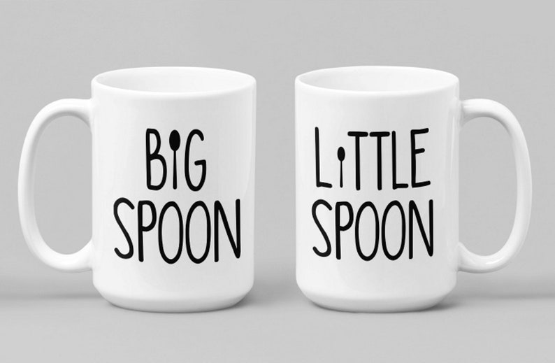 Gifts for Couples Big Spoon Little Spoon Mug Set Spooning | Etsy