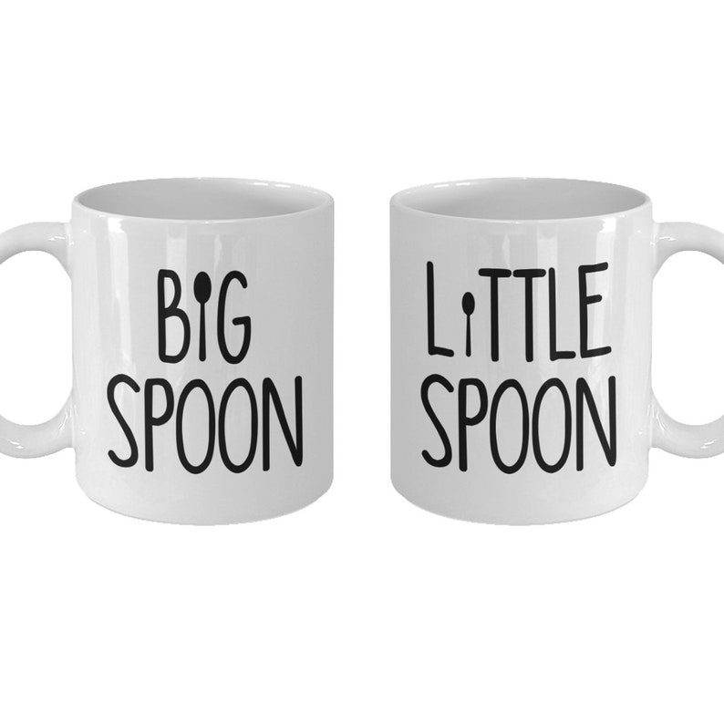 Gifts for Couples Big Spoon Little Spoon Mug Set Spooning | Etsy