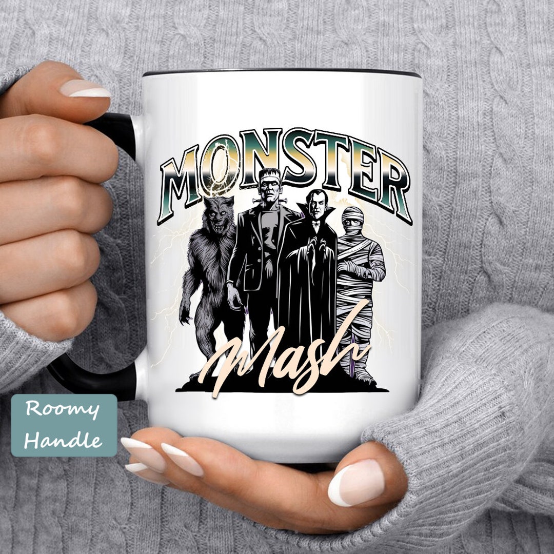 Classic Movie Monster Mug, Frankenstein, Werewolf, Dracula and the ...