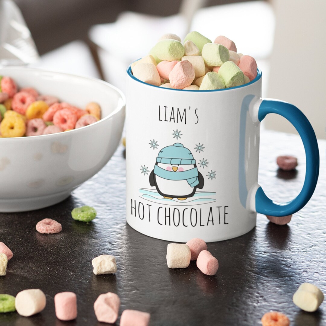 Hot Chocolate Mug Gift Ideas, Kids Hot Cocoa Mugs, Custom Coffee Mug ...