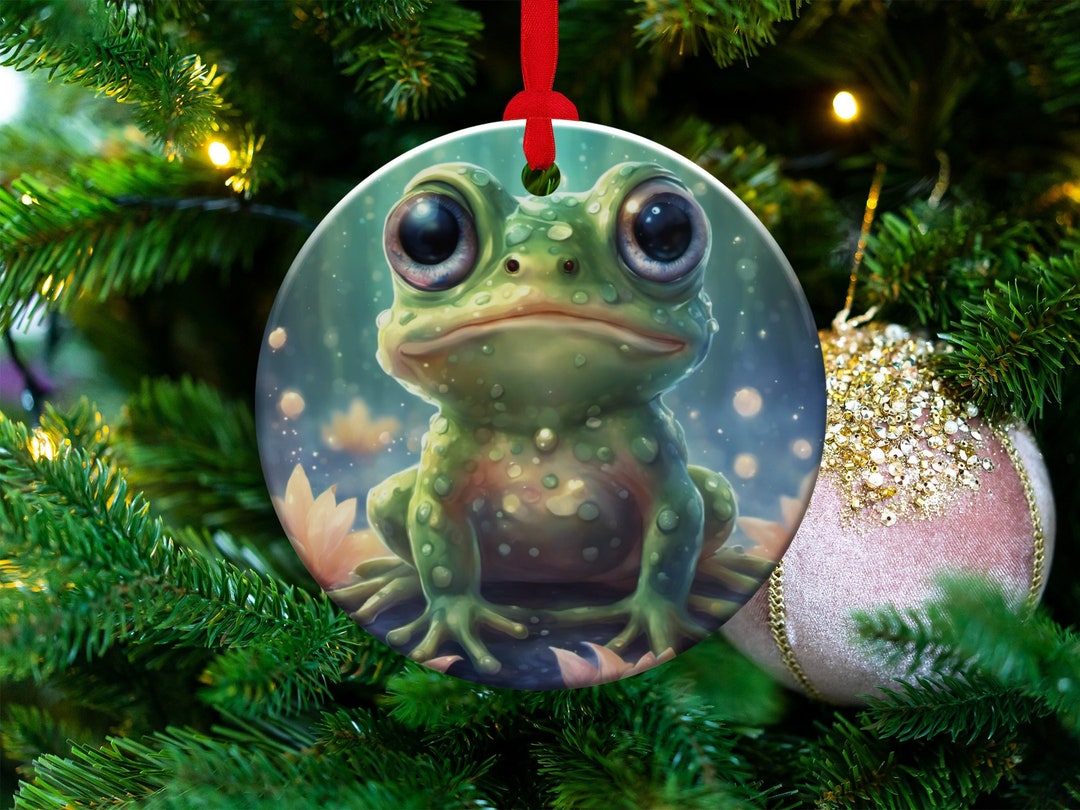 Adorable Frog Ornament, Christmas Decoration, Holiday Gift Idea ...