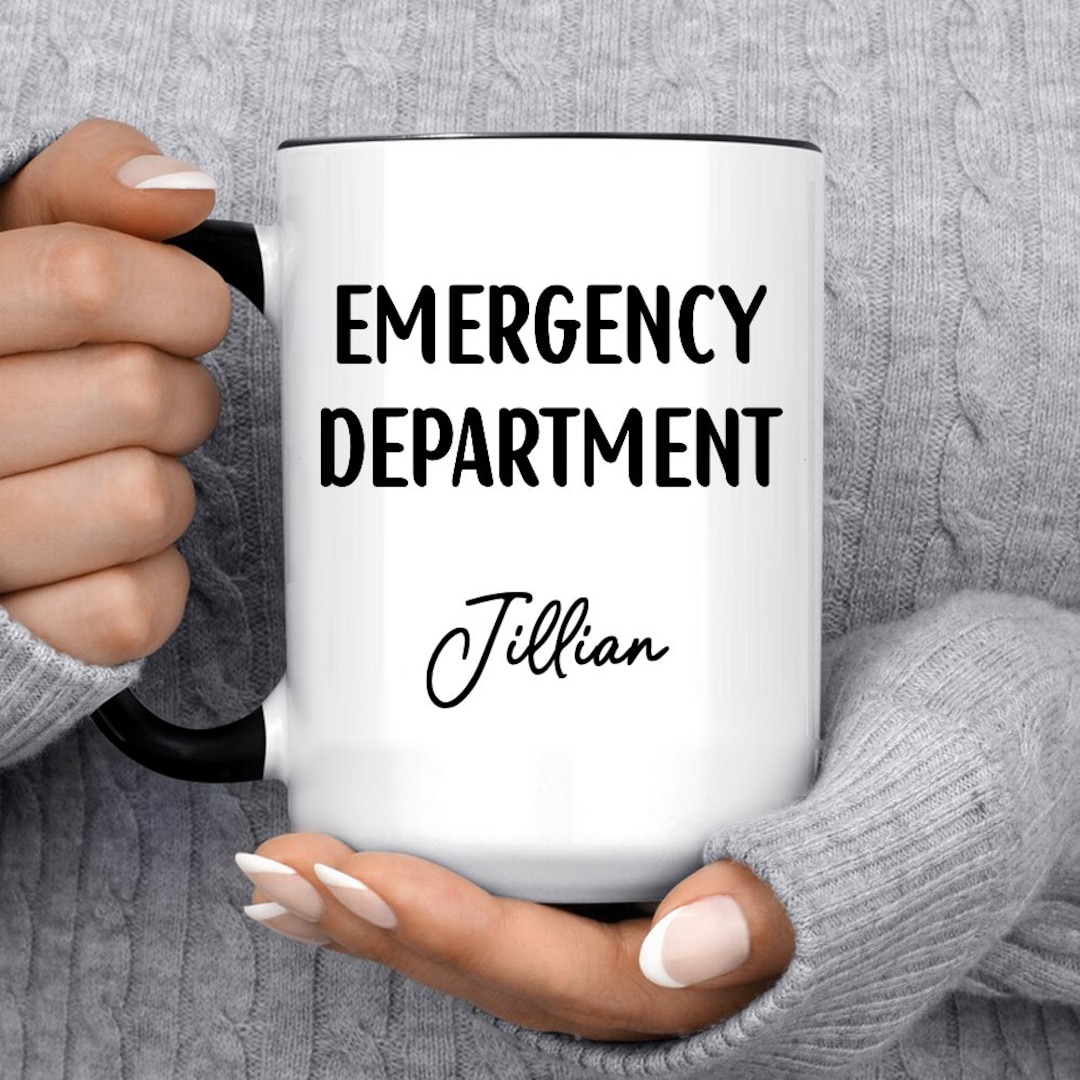 Emergency Department Mug, Custom ER Nurse Mugs, Emergency Room Tech ...