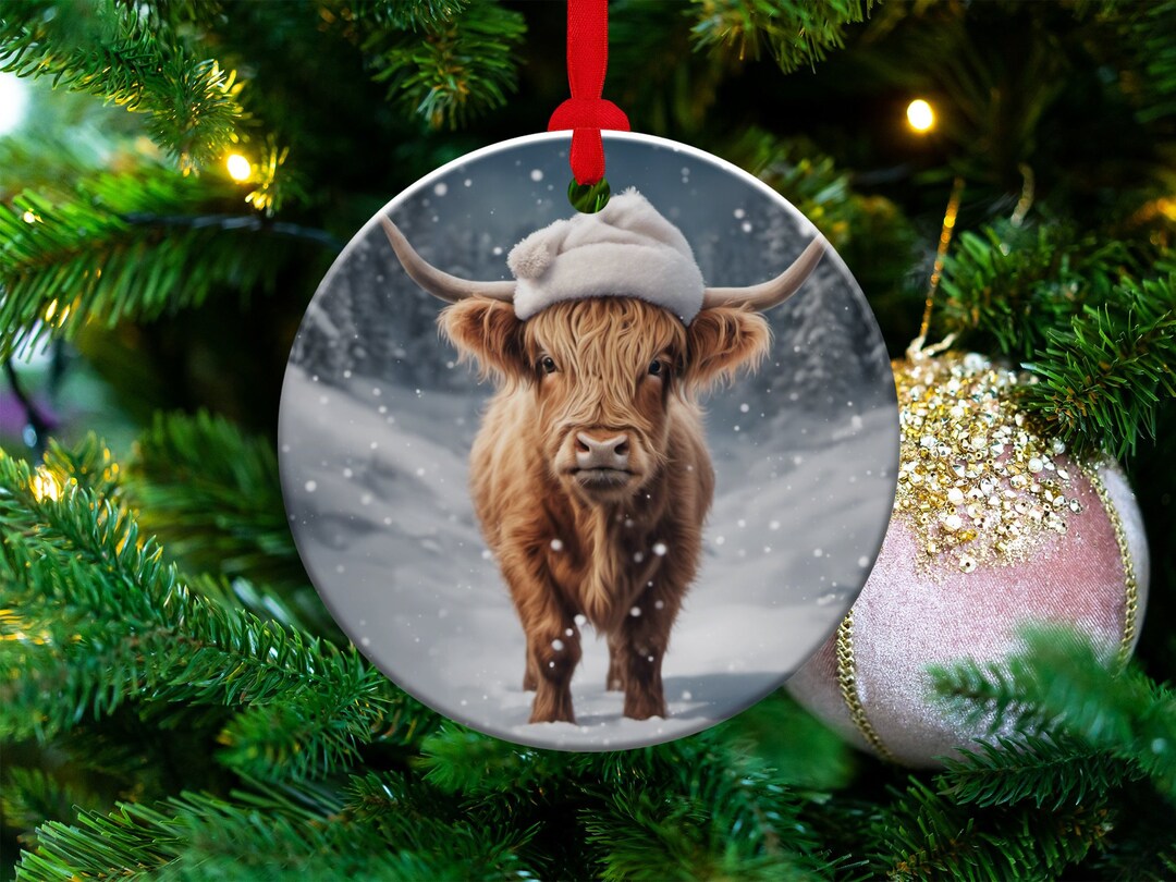 Highland Cow Ornament, Christmas Decoration, Holiday Gift Idea ...