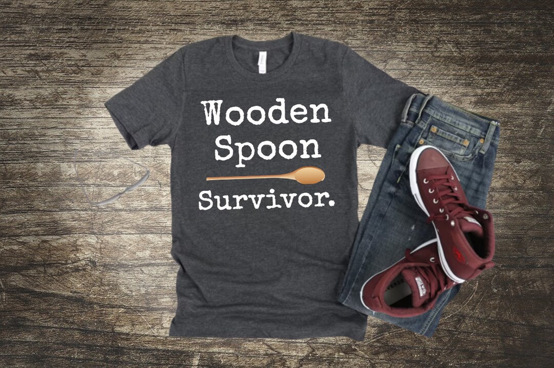 Wooden Spoon Survivor T-shirt, Funny T-shirts, 80's Kids, 90's Kids ...