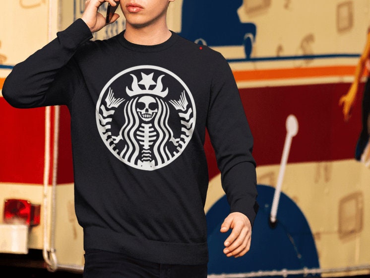 Skeleton Sweatshirt Skeleton Shirt Skull Shirts Men Coffee | Etsy
