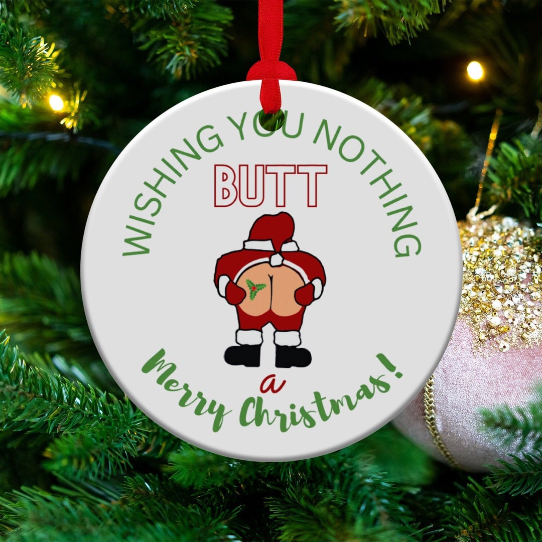 Funny Santa's Butt Ornament, Merry Christmas Decoration, Holiday Gift ...