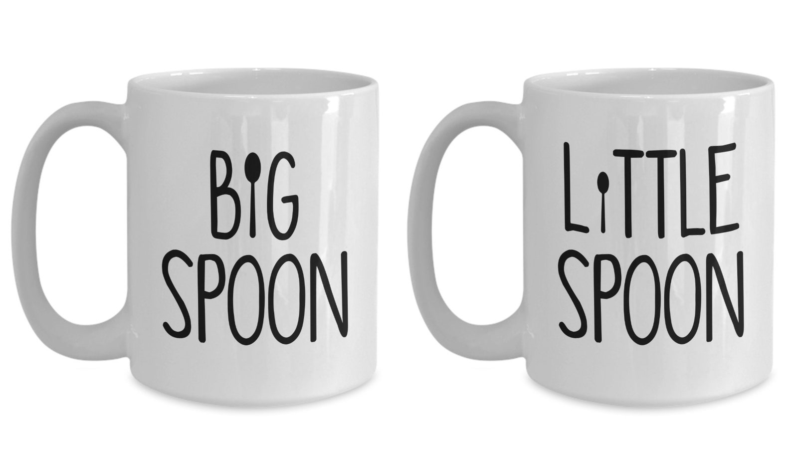 Gifts for Couples, Big Spoon Little Spoon Mug Set Spooning Anniversary ...