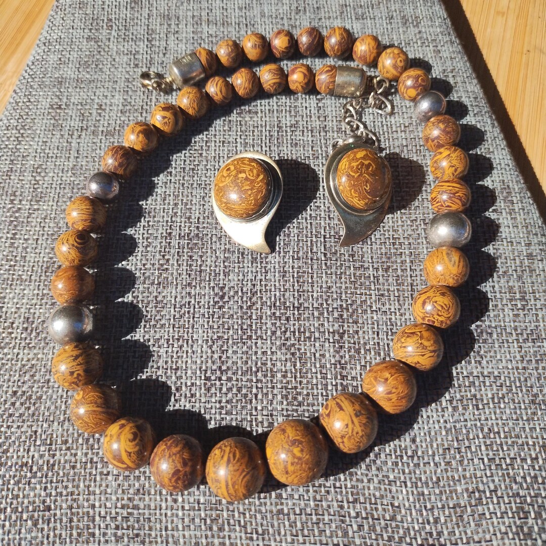 Jay King DTR encuentra collar y pendientes de jaspe en plata de ley 925 ...