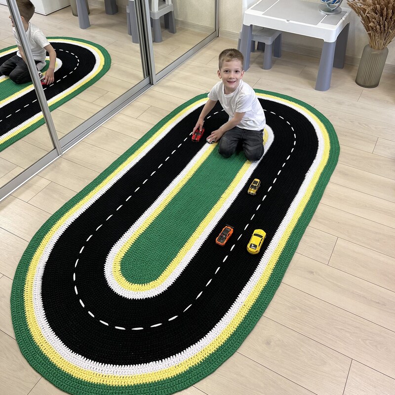 Race Track Rug - Etsy