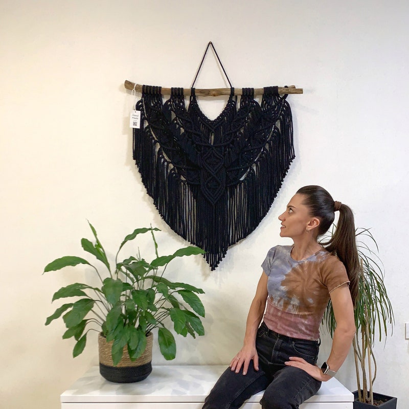 Macrame Hanging Raven - Etsy