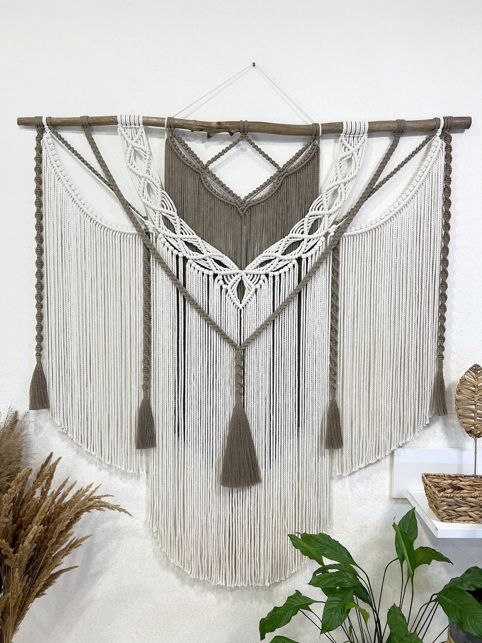 Extra Large Macrame Wall Hanging With Tassels Big Macrame - Etsy