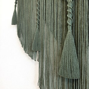 Extra Large Khaki Macrame Wall Hanging With Tassels, Big Macrame, Boho ...
