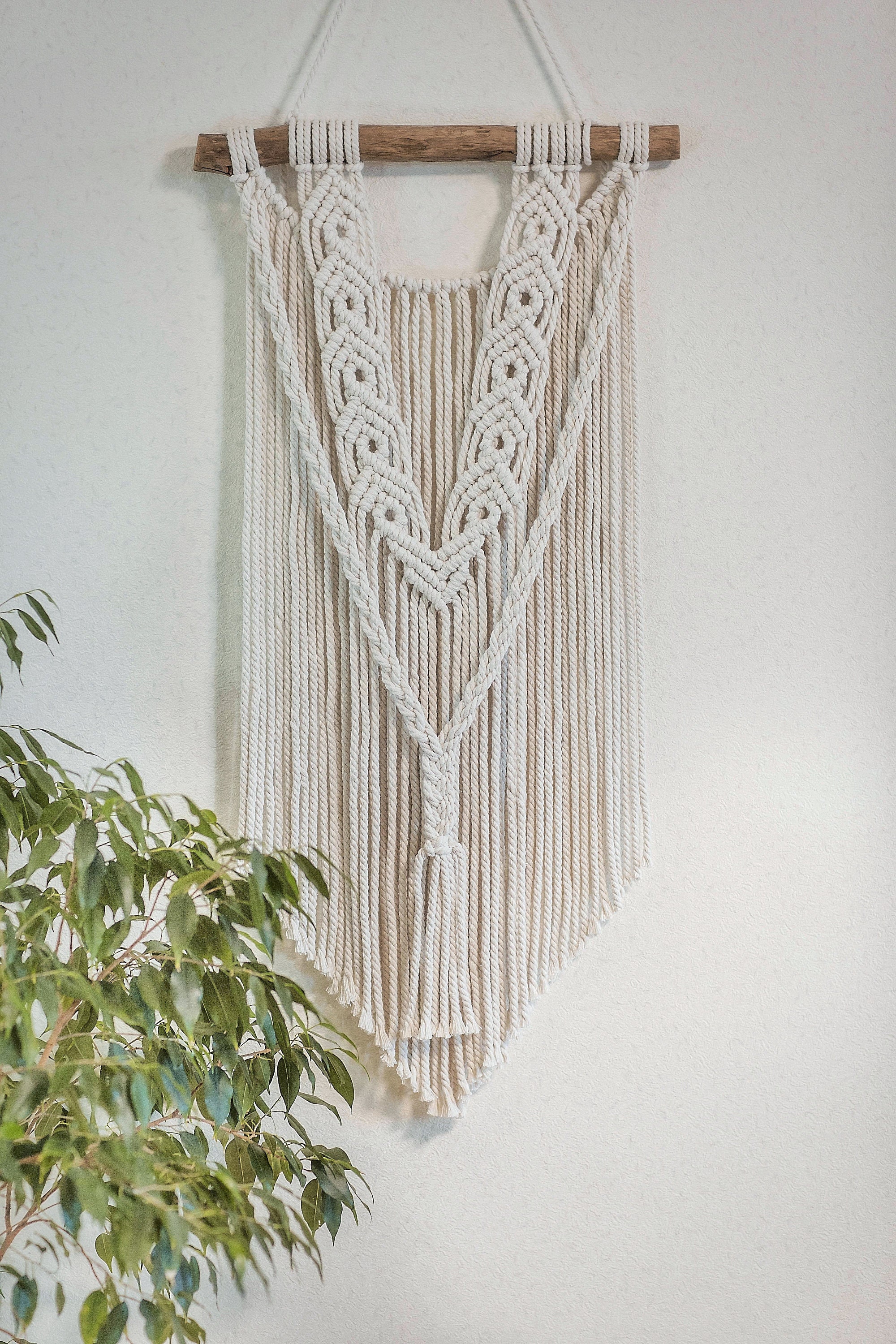 Macrame Wall Decor for Living Room and Bedroom, Overbed Macrame Decor ...