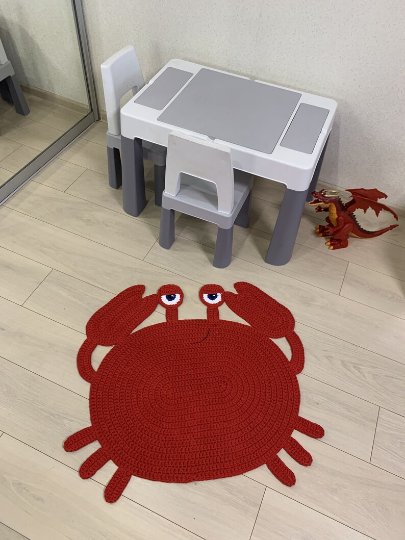 Crochet Crab Rug Nursery Rug Rug for Kids Room Crab Mat - Etsy