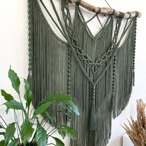 Extra Large Khaki Macrame Wall Hanging With Tassels, Big Macrame, Boho Wall Decor, Macrame Decor ...