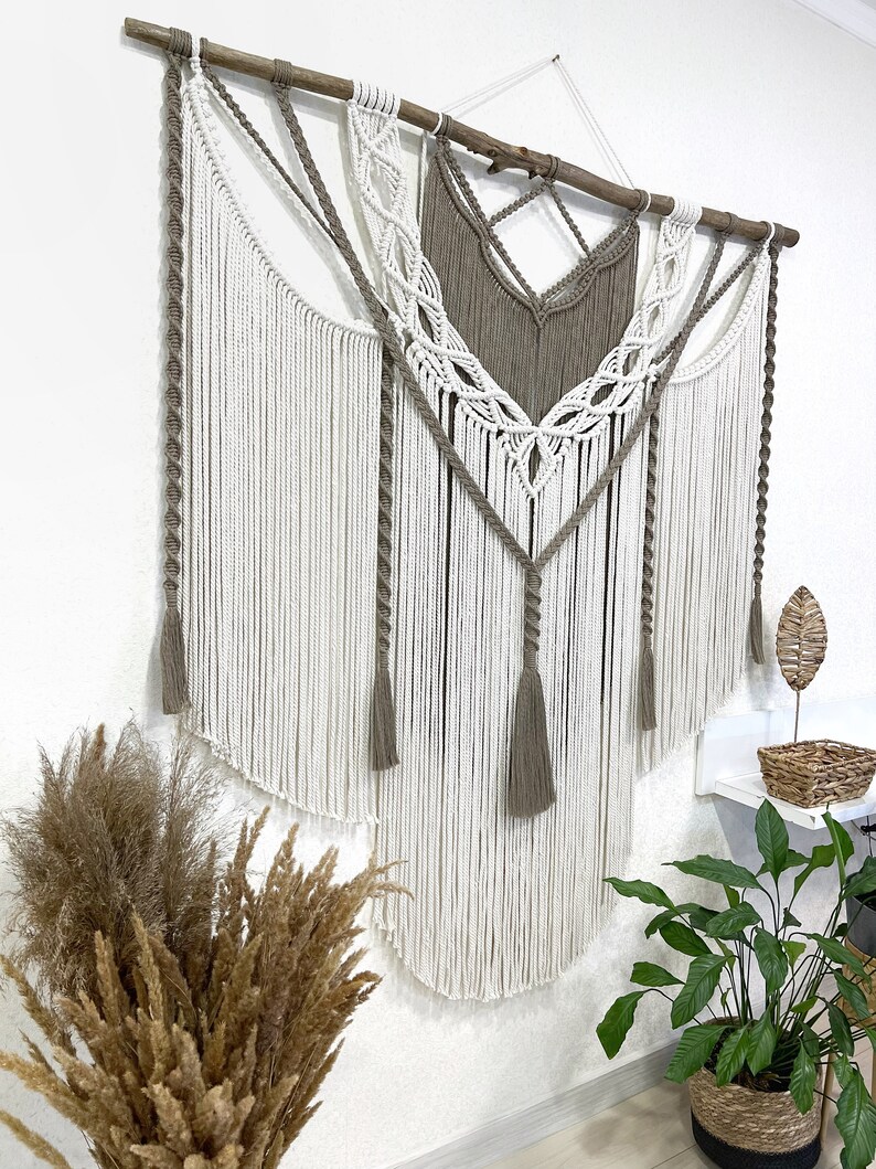 Extra Large Macrame Wall Hanging With Tassels Big Macrame - Etsy