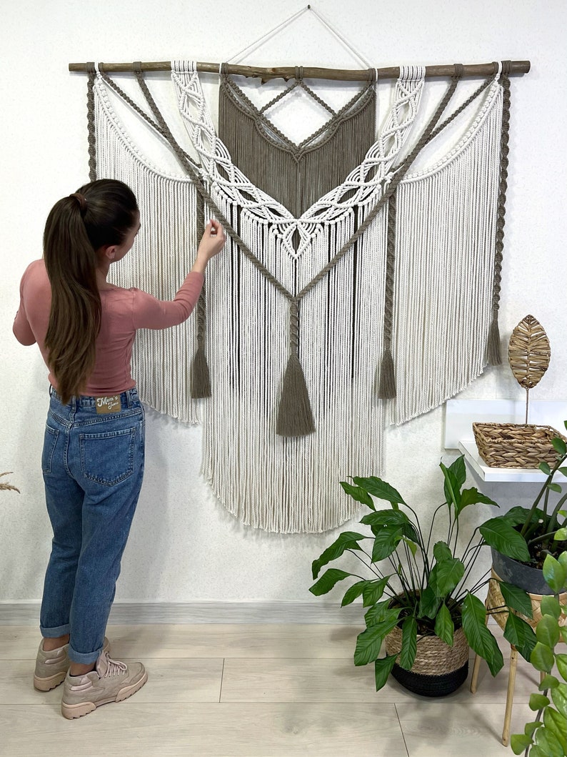 Extra Large Macrame Wall Hanging With Tassels Big Macrame - Etsy