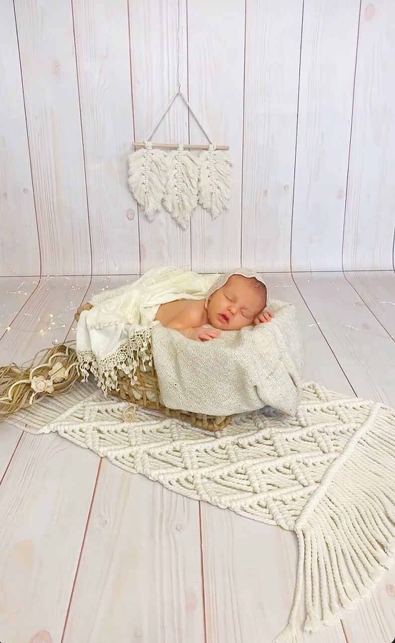 Macrame Newborn Props Macrame Newborn Rug Newborn - Etsy